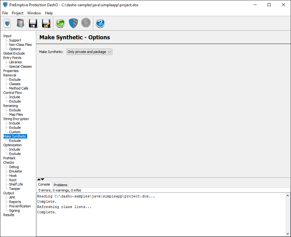 Make Synthetic User Interface – Preemptive Support Center